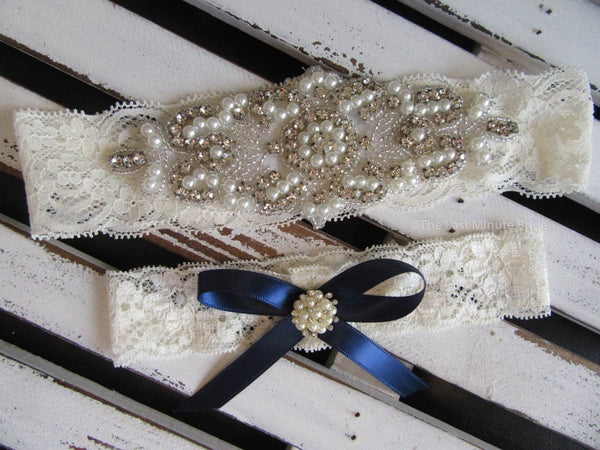 Bridal Garter Style: True Blue (Set) - The Last Minute Bride