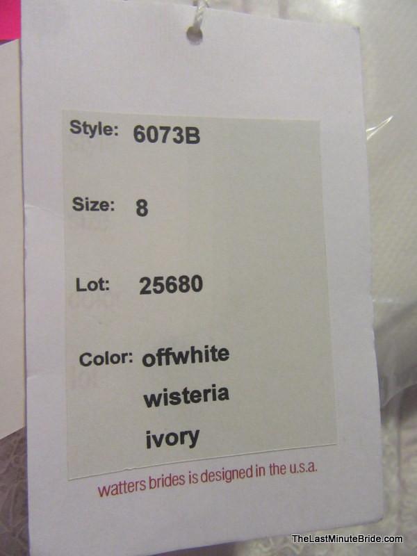 Watters 6073B Nicolosa - The Last Minute Bride